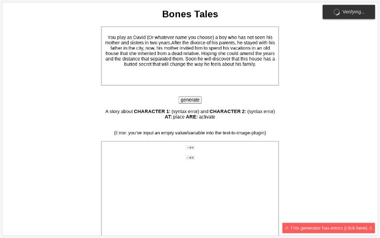 Bones Tales ― Perchance Generator
