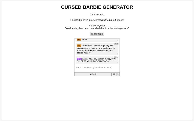 CURSED BARBIE GENERATOR