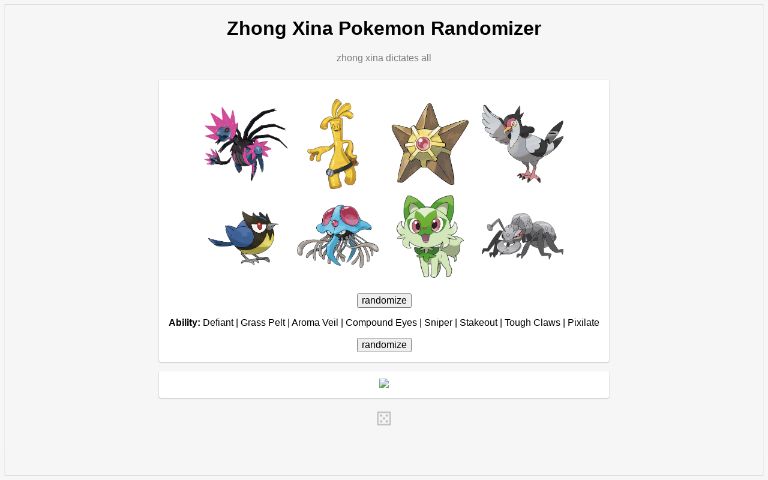 Zhong Xina Pokemon Randomizer ― Perchance Generator