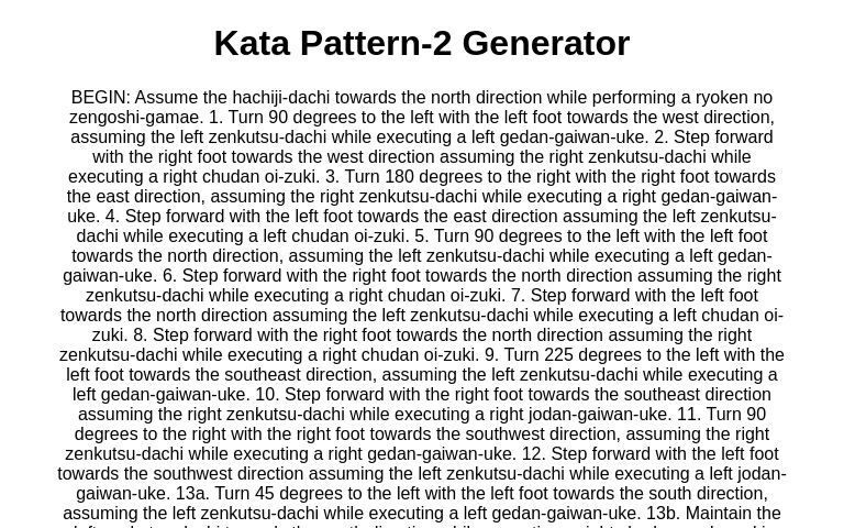 Kata Pattern-2 Generator