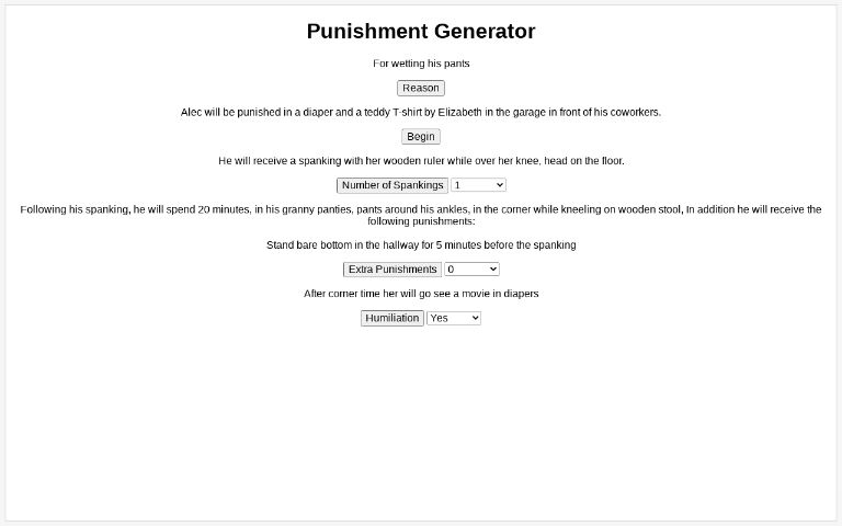 Punishment Generator