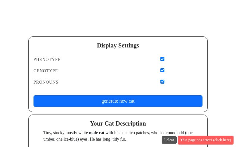 Genetically Accurate Cat Generator
