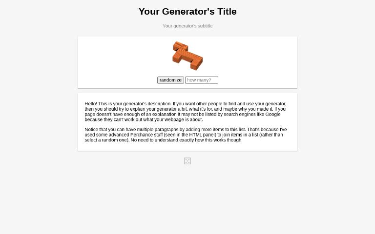 Basic Template ― Perchance Generator