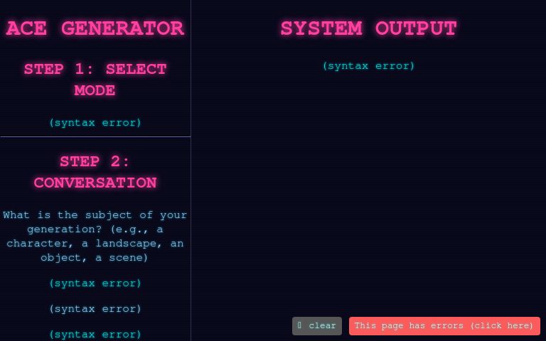 ACE GENERATOR