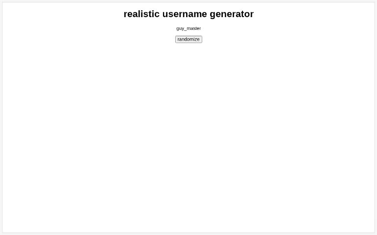 realistic username generator