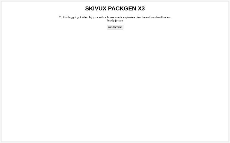 SKIVUX PACKGEN X3 ― Perchance Generator