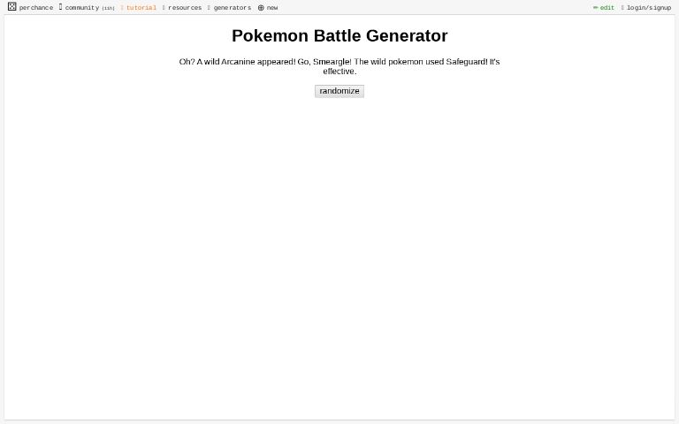 Pokemon Battle Generator