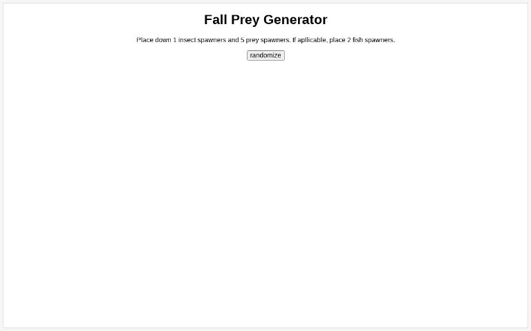 Fall Prey Generator