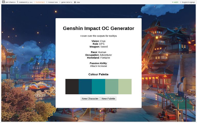Genshin Impact OC Generator