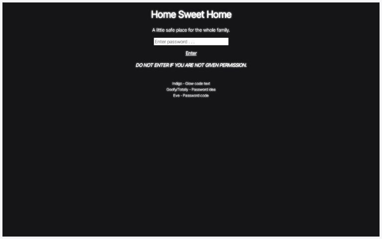 Home Sweet Home ― Perchance Generator