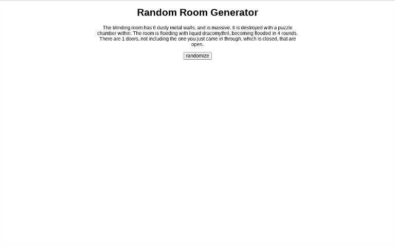 Random Room Generator