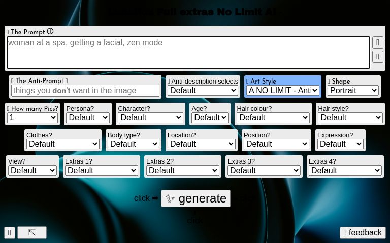 Lunatic's full extras No Limit AI (Free, No Sign-up, No Limits ...