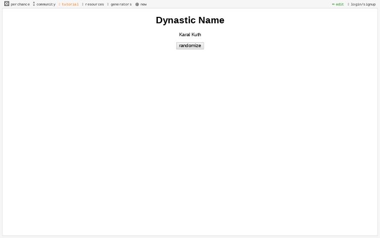 Dynastic Name ― Perchance Generator