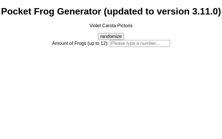 Pocket Frog Generator