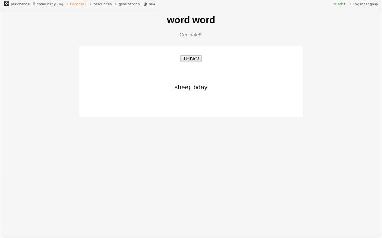word word ― Perchance Generator