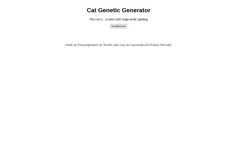 Cat Genetic Generator