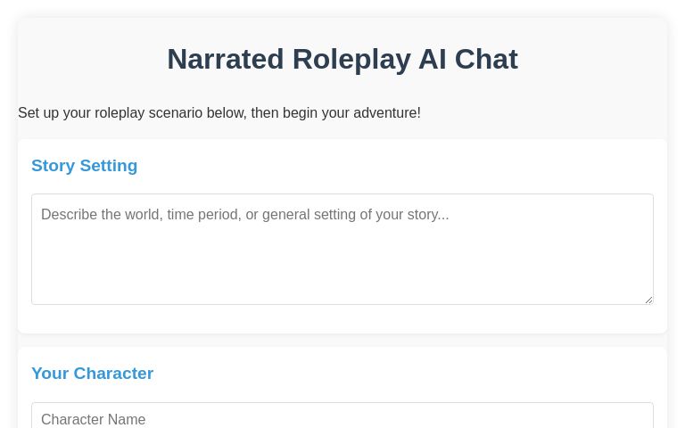 Narrated Roleplay AI Chat