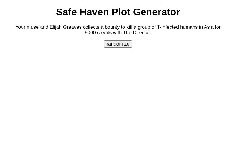 Safe Haven Plot Generator