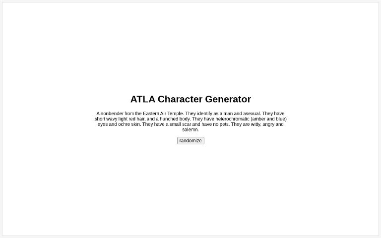 ATLA Character Generator