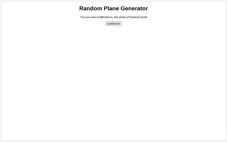 Random Plane Generator