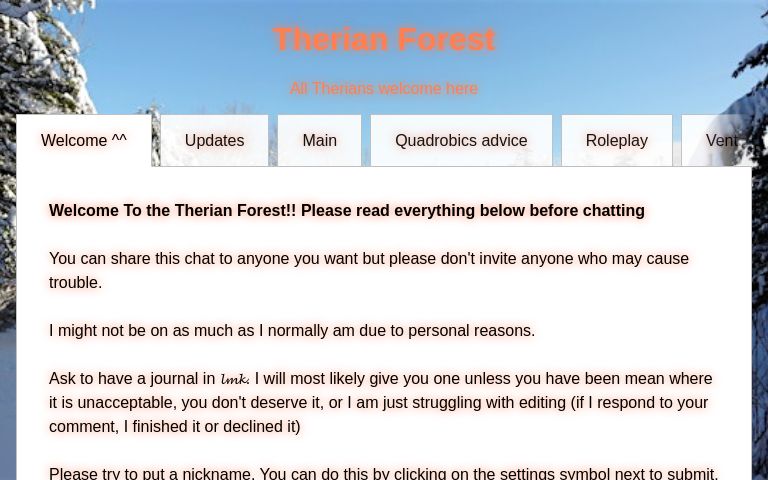 Therian Forest ― Perchance Generator