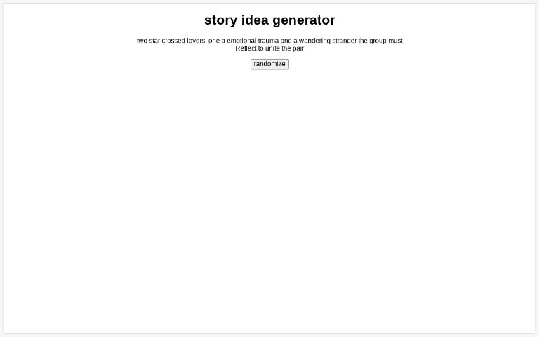 story idea generator