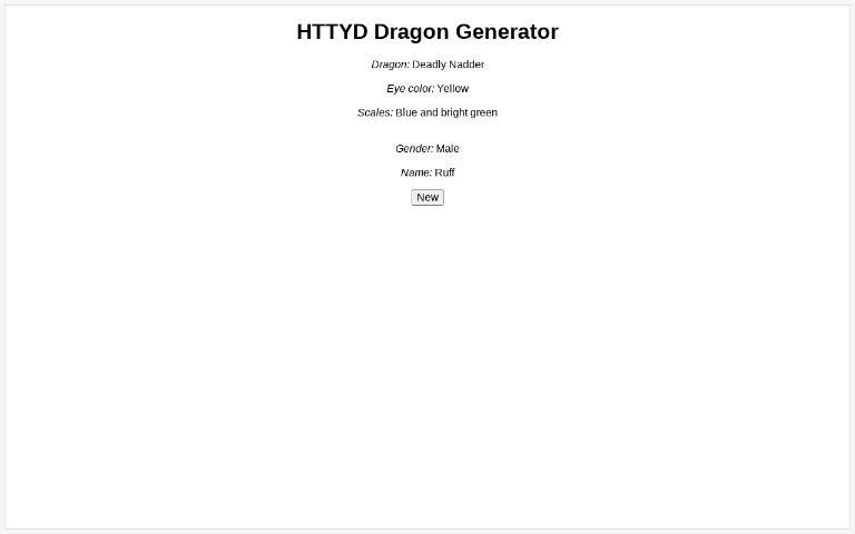 HTTYD Dragon Generator