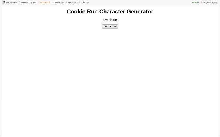 Cookie Run Character Generator