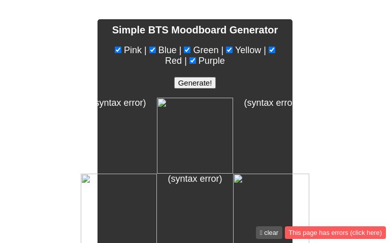 Simple BTS Moodboard Generator