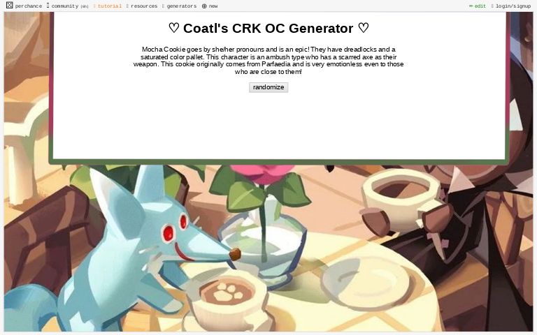 Coatl's CRK OC Generator ♡