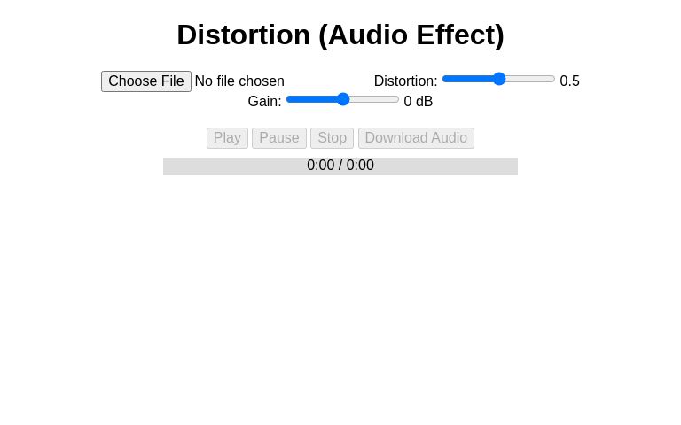 Distortion (Audio Effect) ― Perchance Generator