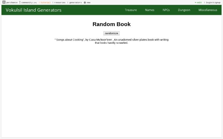 Random Book ― Perchance Generator