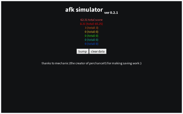 afk simulator ver 0.2.1 ― Perchance Generator