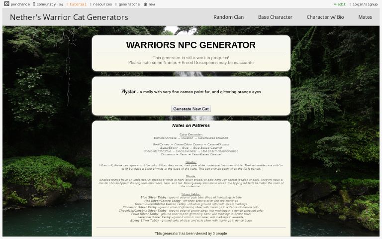 WARRIORS NPC GENERATOR