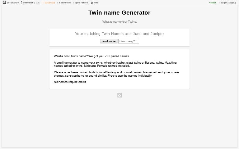 Twin-name-Generator