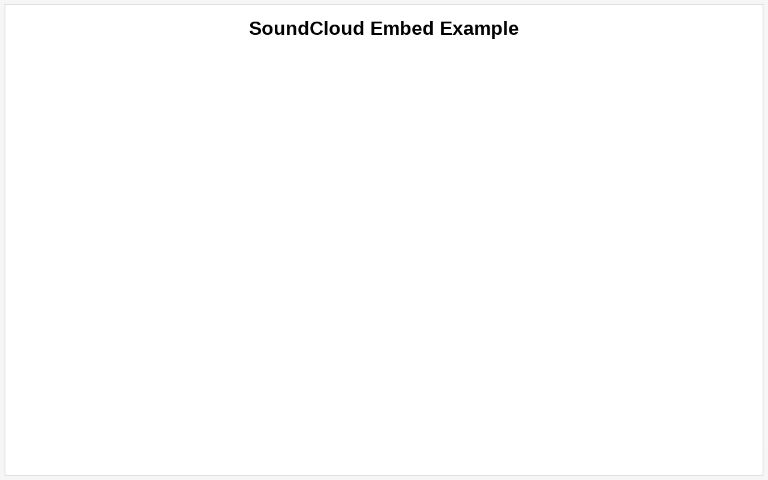 SoundCloud Embed Example ― Perchance Generator