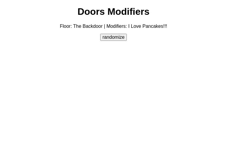 Doors Modifiers ― Perchance Generator