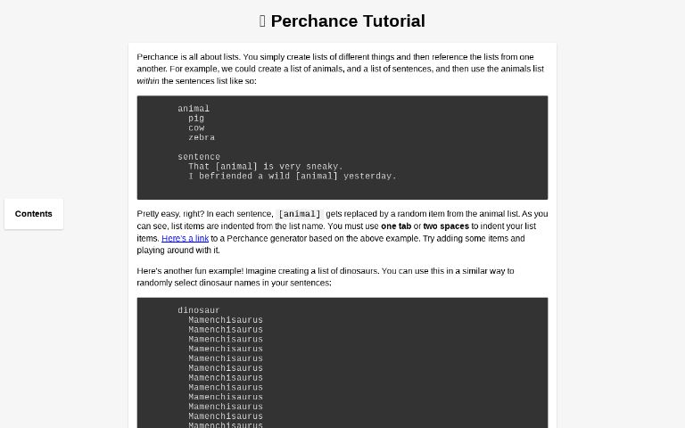 📚 Perchance Tutorial ― Perchance Generator
