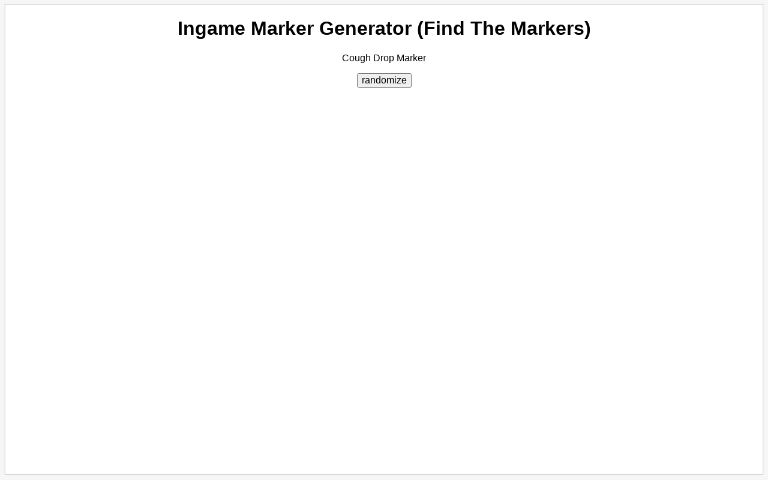 Ingame Marker Generator (Find The Markers)