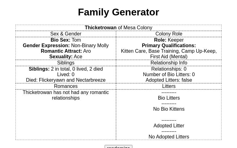 Family Generator