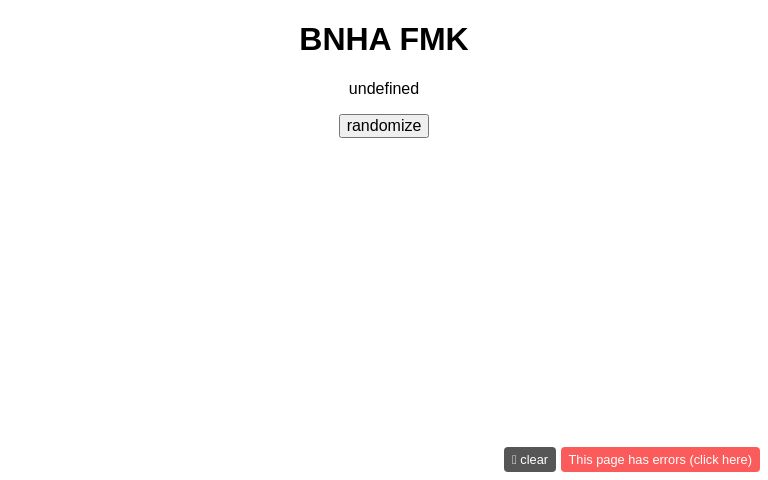 BNHA FMK ― Perchance Generator