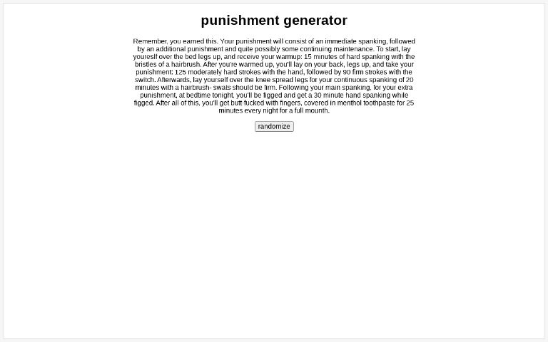 punishment generator