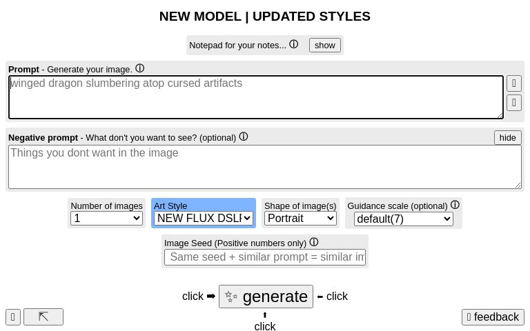 Unlocked Text 2 Image ― Perchance Generator