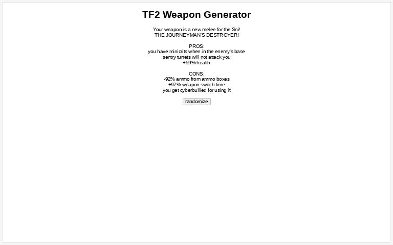 TF2 Weapon Generator