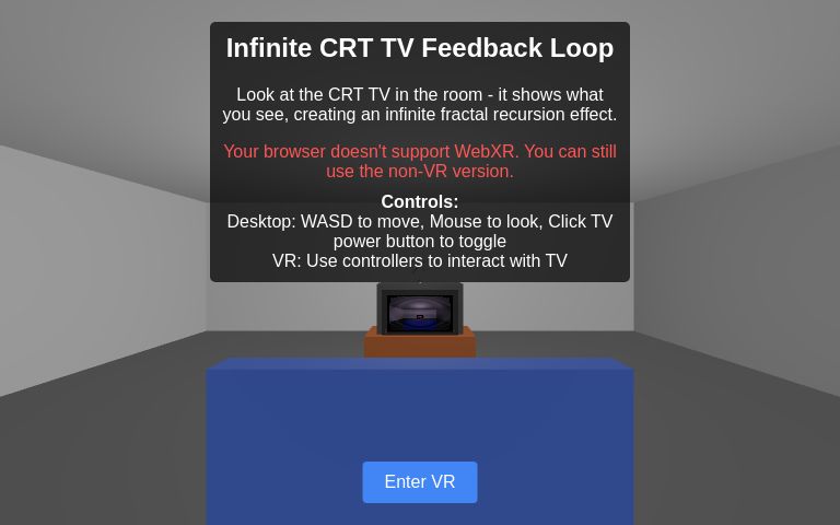 Infinite CRT TV Feedback Loop ― Perchance Generator