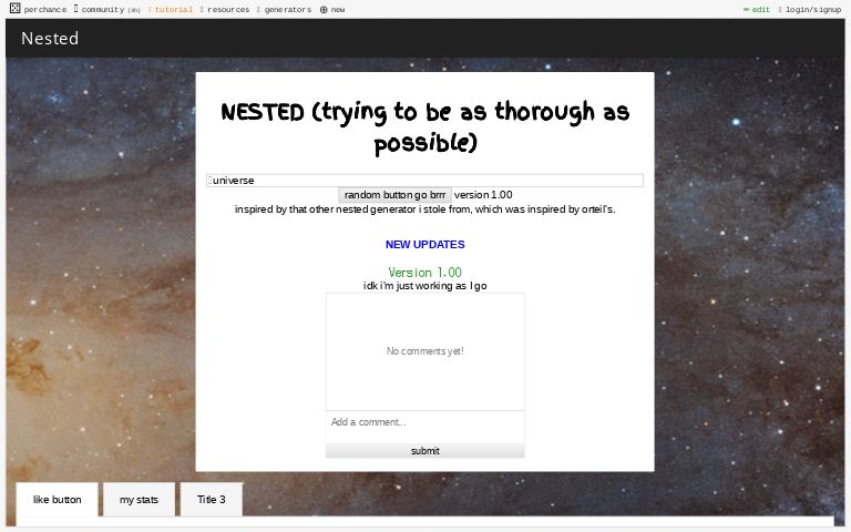 Nested ― Perchance Generator