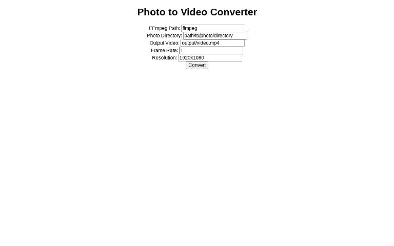 Photo to Video Converter ― Perchance Generator