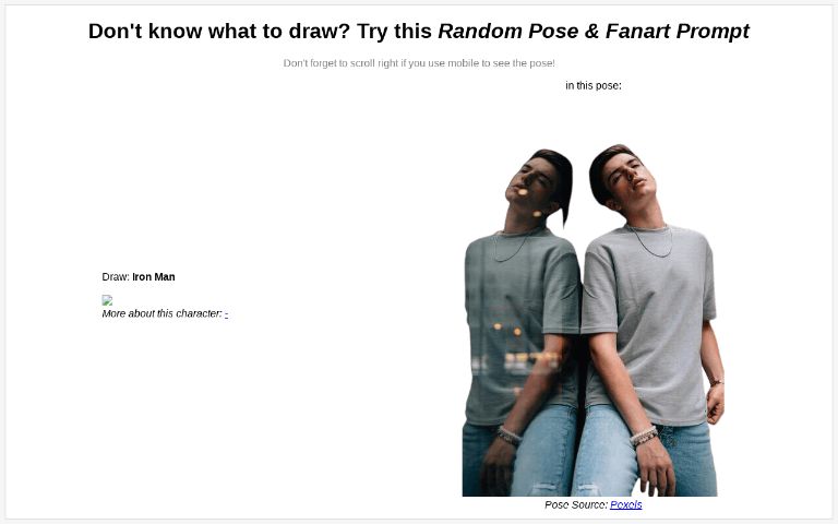 Don't know what to draw? Try this Random Pose & Fanart Prompt ...