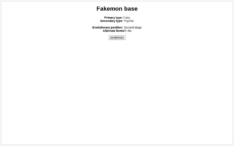 Fakemon base ― Perchance Generator