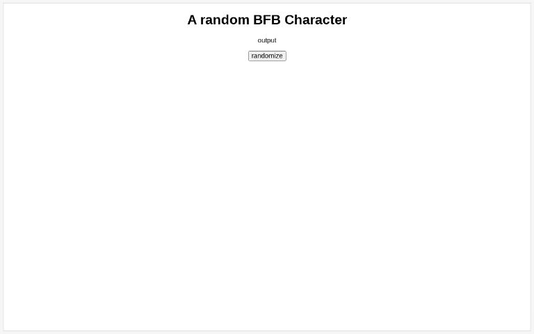 A random BFB Character ― Perchance Generator